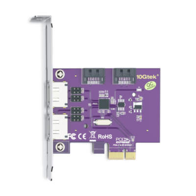 PCIe X1 to 2x SATA/eSATA Adapter Card, SATA/eSATA 3.0 Non-Raid ...