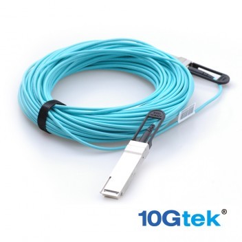 MFA1A00-C005, active fiber cable, ETH 100GbE, 100Gb/s, QSFP, 5m - 10Gtek